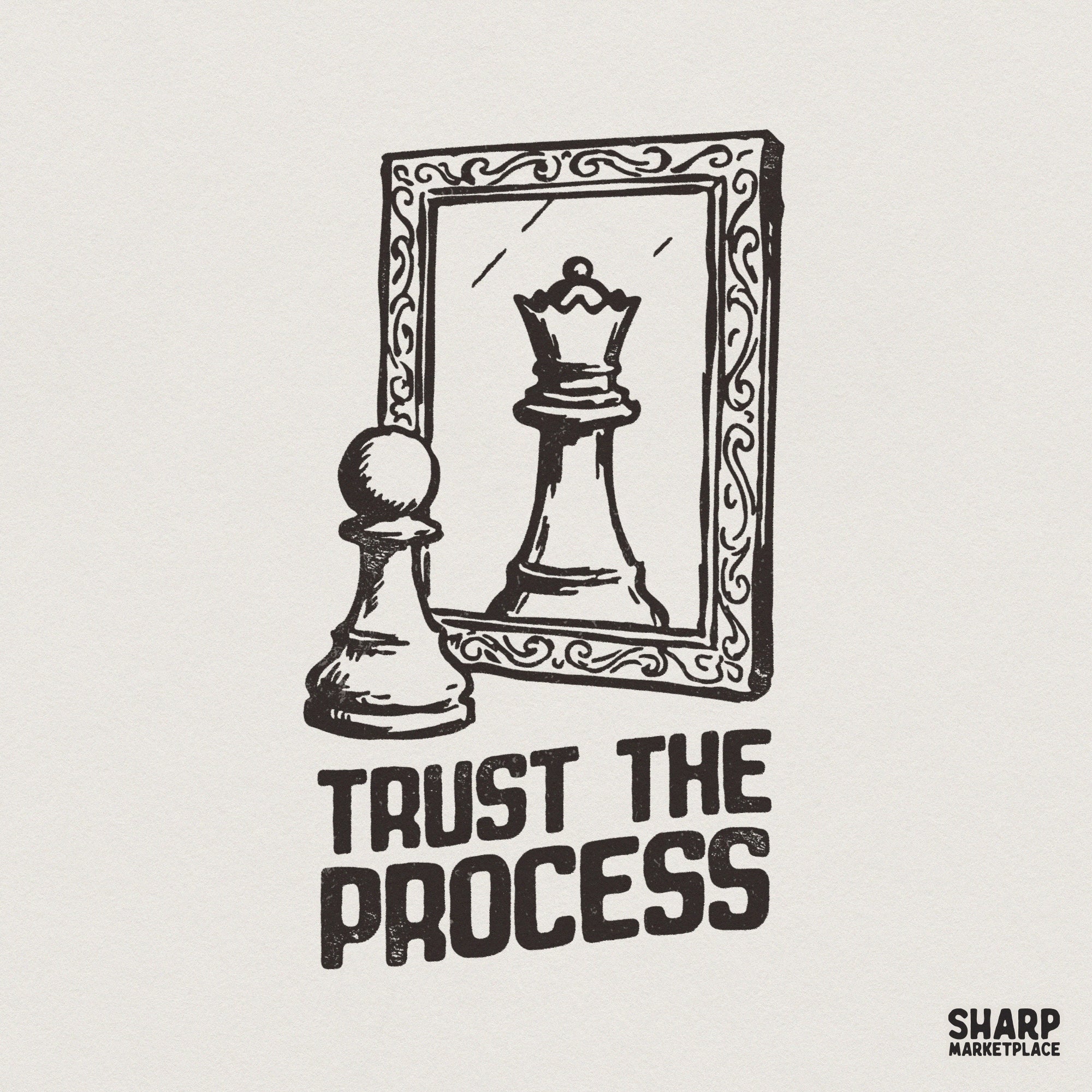 Trust The Process PNG, Motivational Chess Printable - 300 DPI Design ...